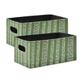 2 Pcs Foldable Felt Storage Bins Decorative Fabric Organizer Baskets ...