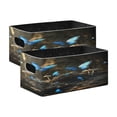 2 Pcs Foldable Felt Storage Bins Decorative Fabric Organizer Baskets ...