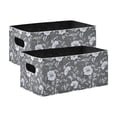 2 Pcs Foldable Felt Storage Bins Decorative Fabric Organizer Baskets ...