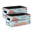 2 Pcs Foldable Felt Storage Bins Decorative Fabric Organizer Baskets ...
