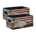 2 Pcs Foldable Felt Storage Bins Decorative Fabric Organizer Baskets ...