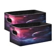 2 Pcs Foldable Felt Storage Bins Decorative Fabric Organizer Baskets ...