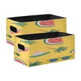 2 Pcs Foldable Felt Storage Bins Decorative Fabric Organizer Baskets ...