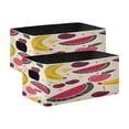 2 Pcs Foldable Felt Storage Bins Decorative Fabric Organizer Baskets ...