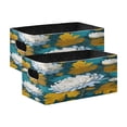 2 Pcs Foldable Felt Storage Bins Decorative Fabric Organizer Baskets ...