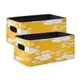 2 Pcs Foldable Felt Storage Bins Decorative Fabric Organizer Baskets ...
