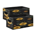 2 Pcs Foldable Felt Storage Bins Decorative Fabric Organizer Baskets ...