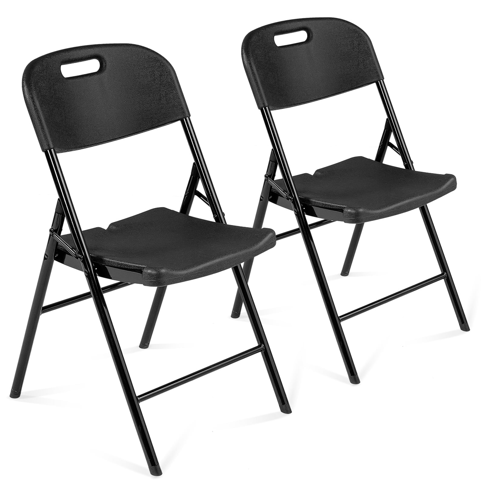 2 Pcs Folding Chairs, Portable Plastic Durable Chairs for Convention ...