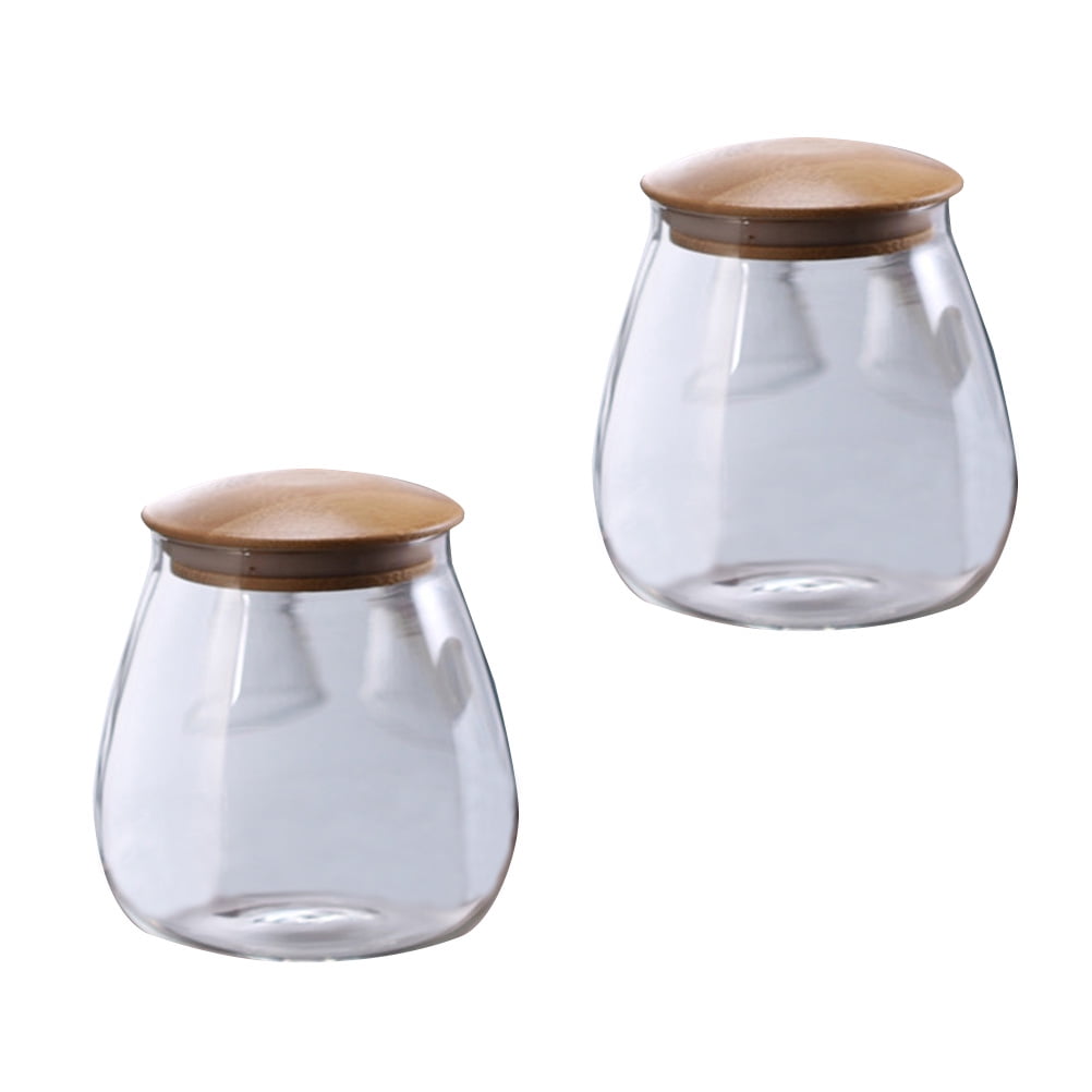 2 Pcs Food Containers Food Storage Containers Tea Canister Airtight ...