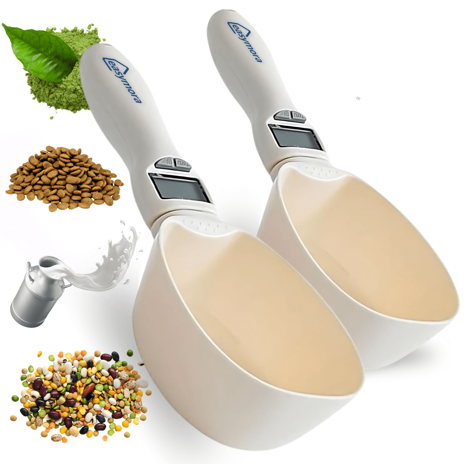 2 Pcs Food Digital Measuring Spoon Scoop Scale, Electronic Measuring ...