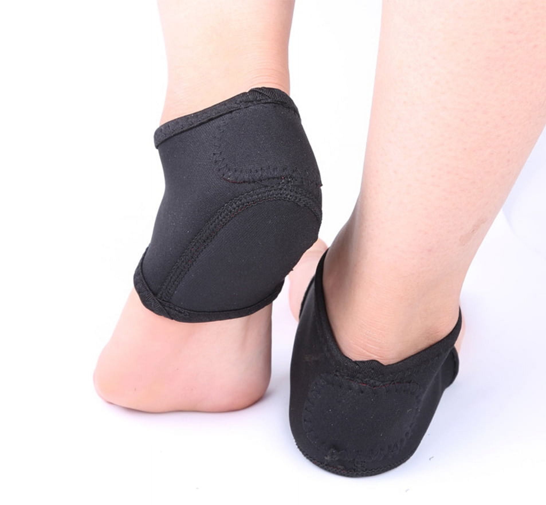 2 Pcs Foot Heel Ankle Wrap Pads Plantar Fasciitis Therapy Pain Relief ...