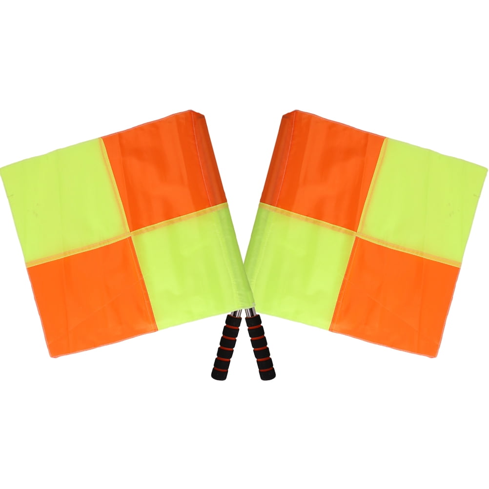 2 Pcs Football Referee Hand Flag Warning Judge Flags Competition Signal Waving - Walmart.com