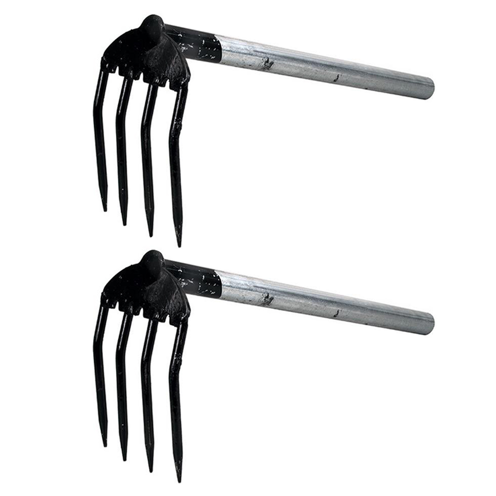 2 Pcs Four-tooth Loosening Harrow Food Digging Tool Soil - Walmart.com