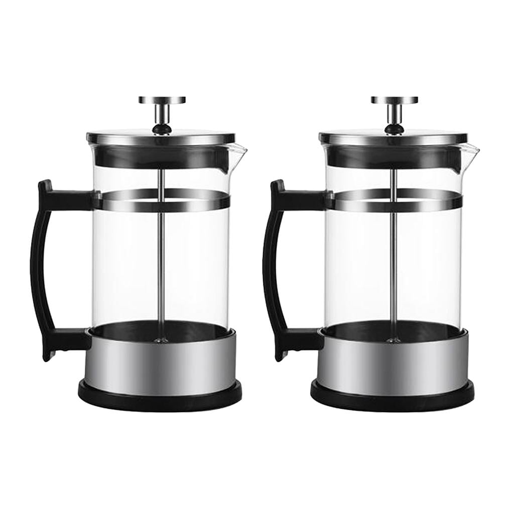 2 Pcs French Maker with 18/10 Screen (350ML) 2 Cup, Easy to Use and ...