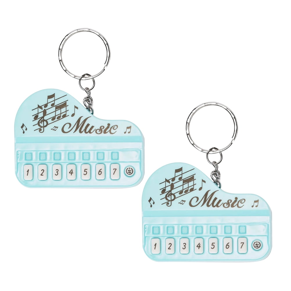 2 Pcs Friend Gifts Music Notes Piano Keyring Compact Bag Pendant ...