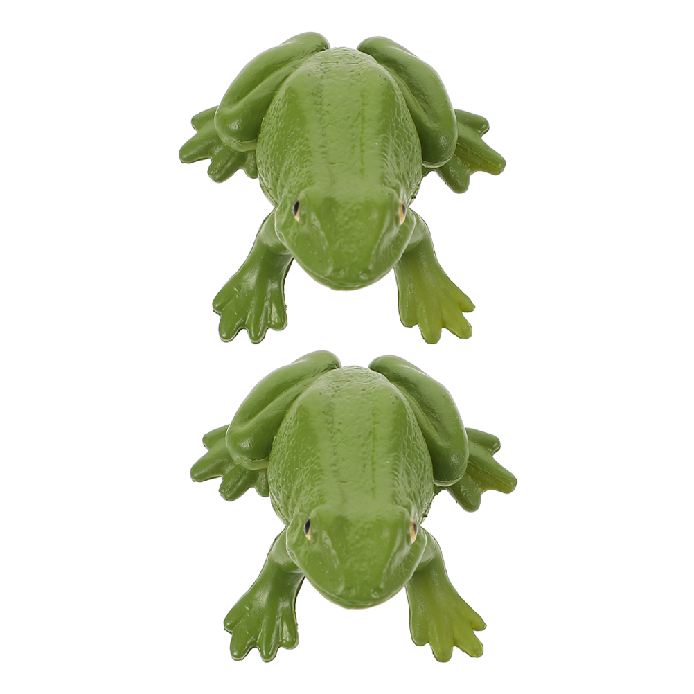2 Pcs Frog Model Decor Interesting Frogs Toy Kidtraxtoys Kids Frog ...
