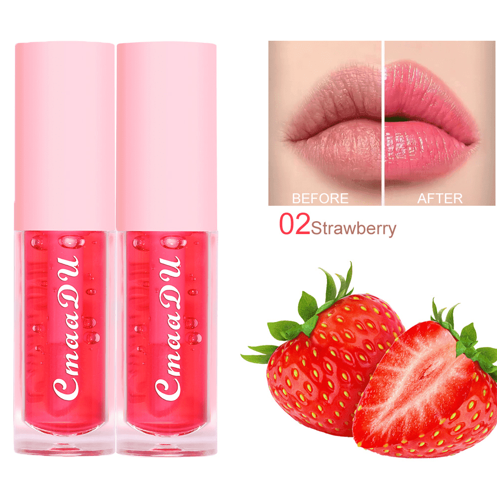 2 Pcs Fruity Color Changing Lip Gloss Lipstick, Pink Magic Mood Lip Oil ...
