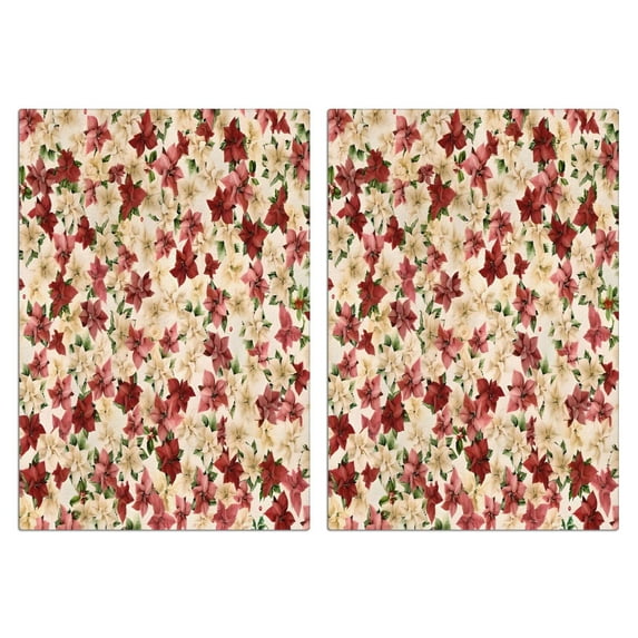 2 Pcs Funny Kitchen Towels,Pioneer Flower Floral Print Pattern ...