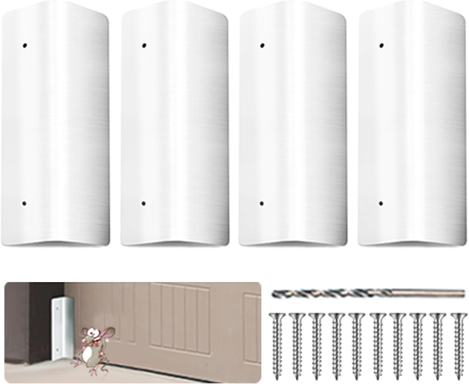 2 Pcs Garage Door Mouse Guard - Garage Door Seal Guards Rustproof Side ...