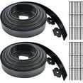 2 Pcs Garden Edging, 60ft Black Landscape Edging, 54 Spikes for Lawn 2 ...