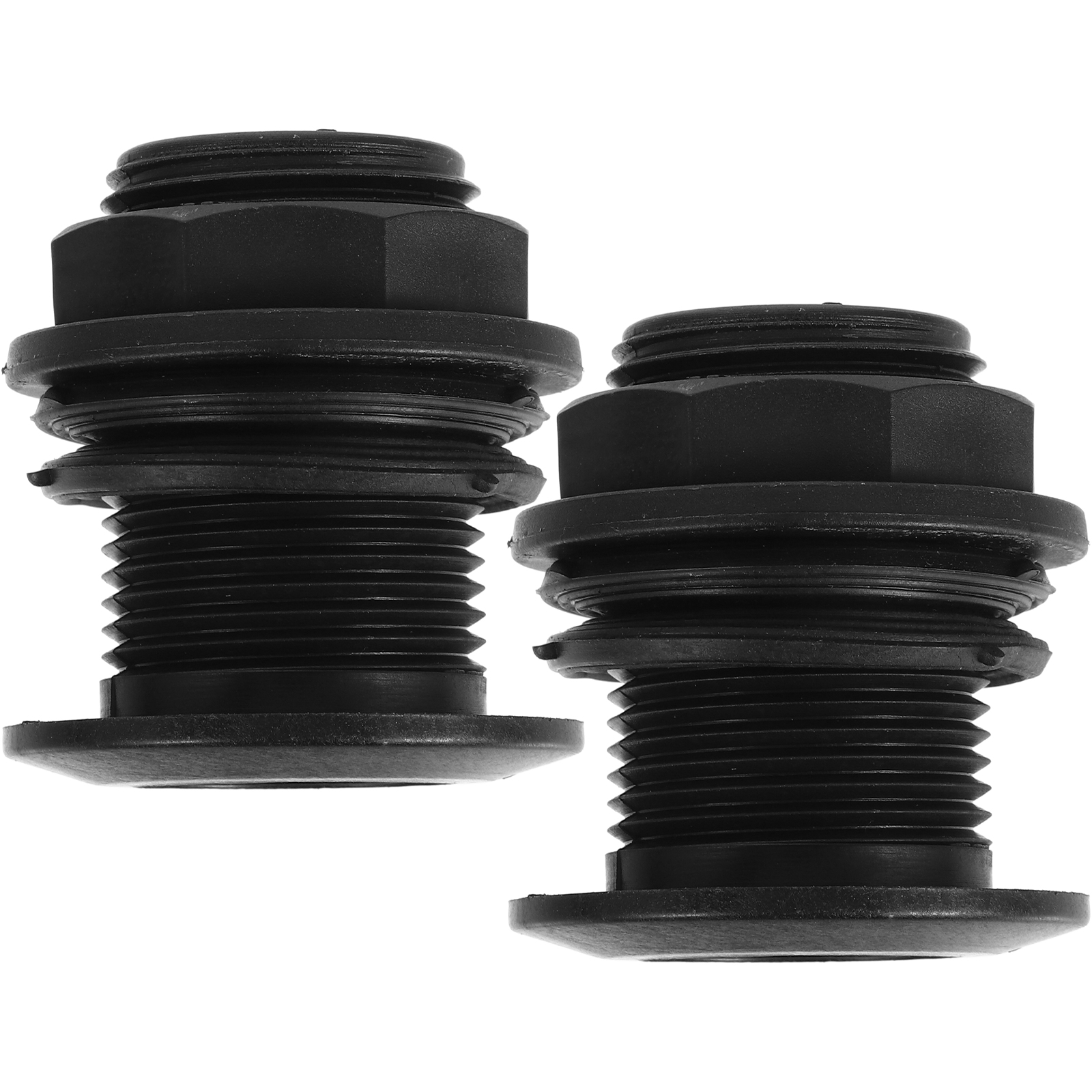 2 Pcs Garden Hose Bulkhead Fitting with Plug Pvc Connectors Black ...