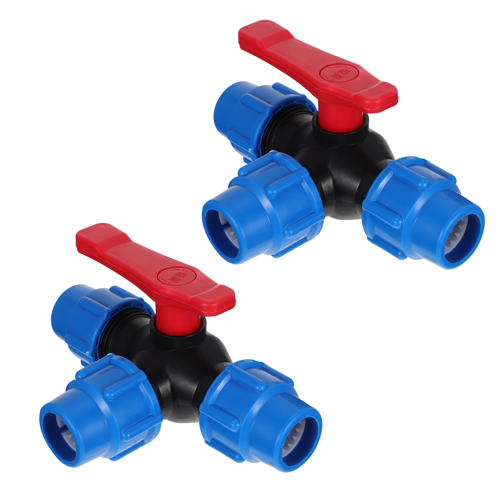 2 Pcs Garden Hose Connectors Reel Connecting Three Way Ball Valve ...