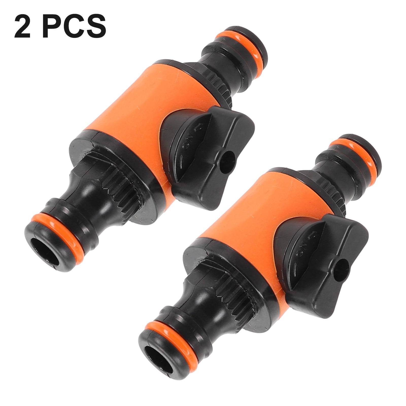 2 Pcs Garden Hose Pipe In-Line Faucet Tap Shut Off Valve Fitting 16mm ...