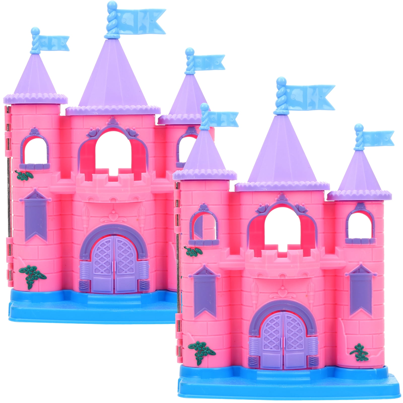 2 Pcs Garden Micro Landscaping Decoration Kids Pretend Play Castles ...