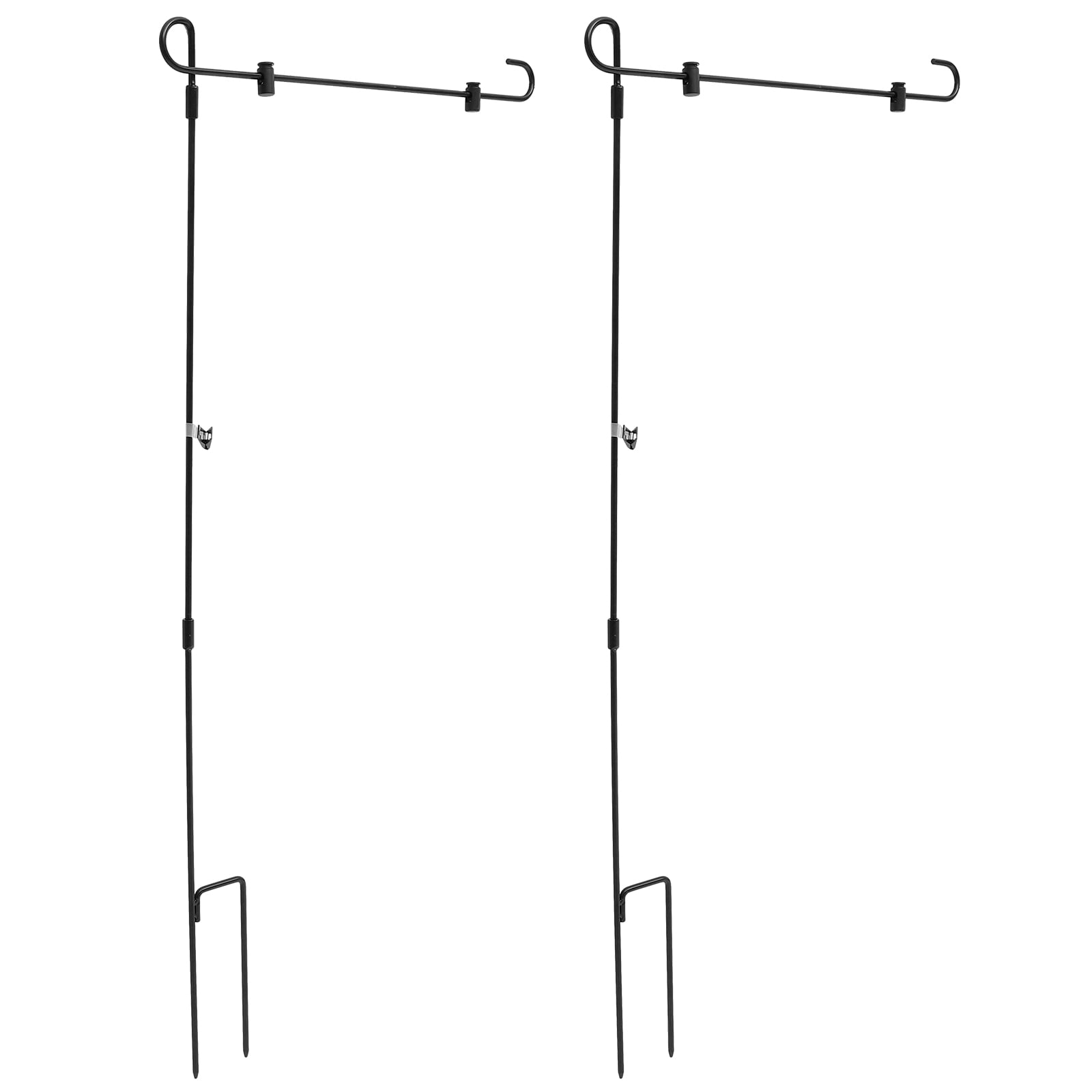 2 Pcs Garden Pole Bird Feeders Flag Bracket Pole Seasonal Garden Flags ...