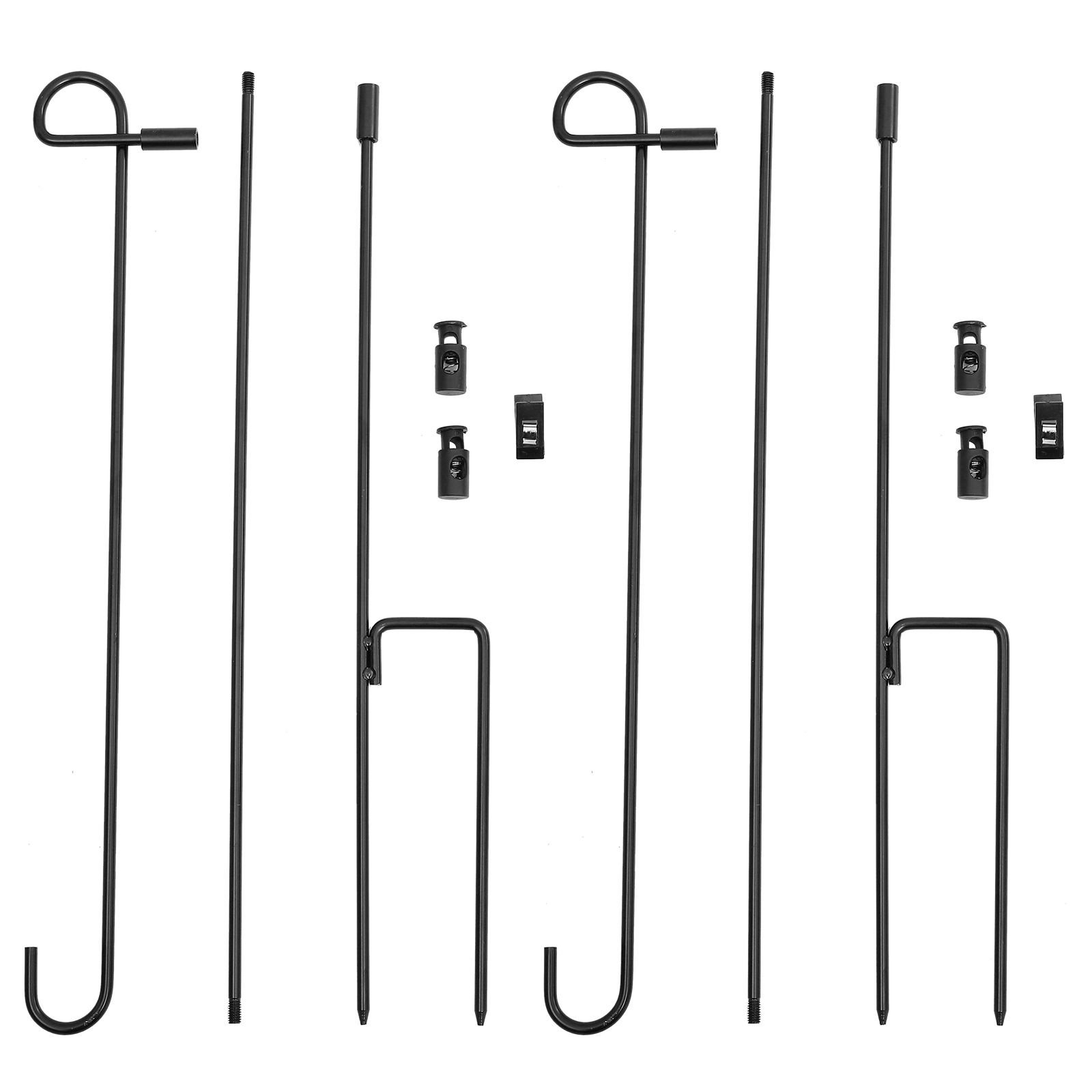 2 Pcs Garden Pole Coat Rack Lawn Flag Rack Sturdy Flag Stand Garden ...