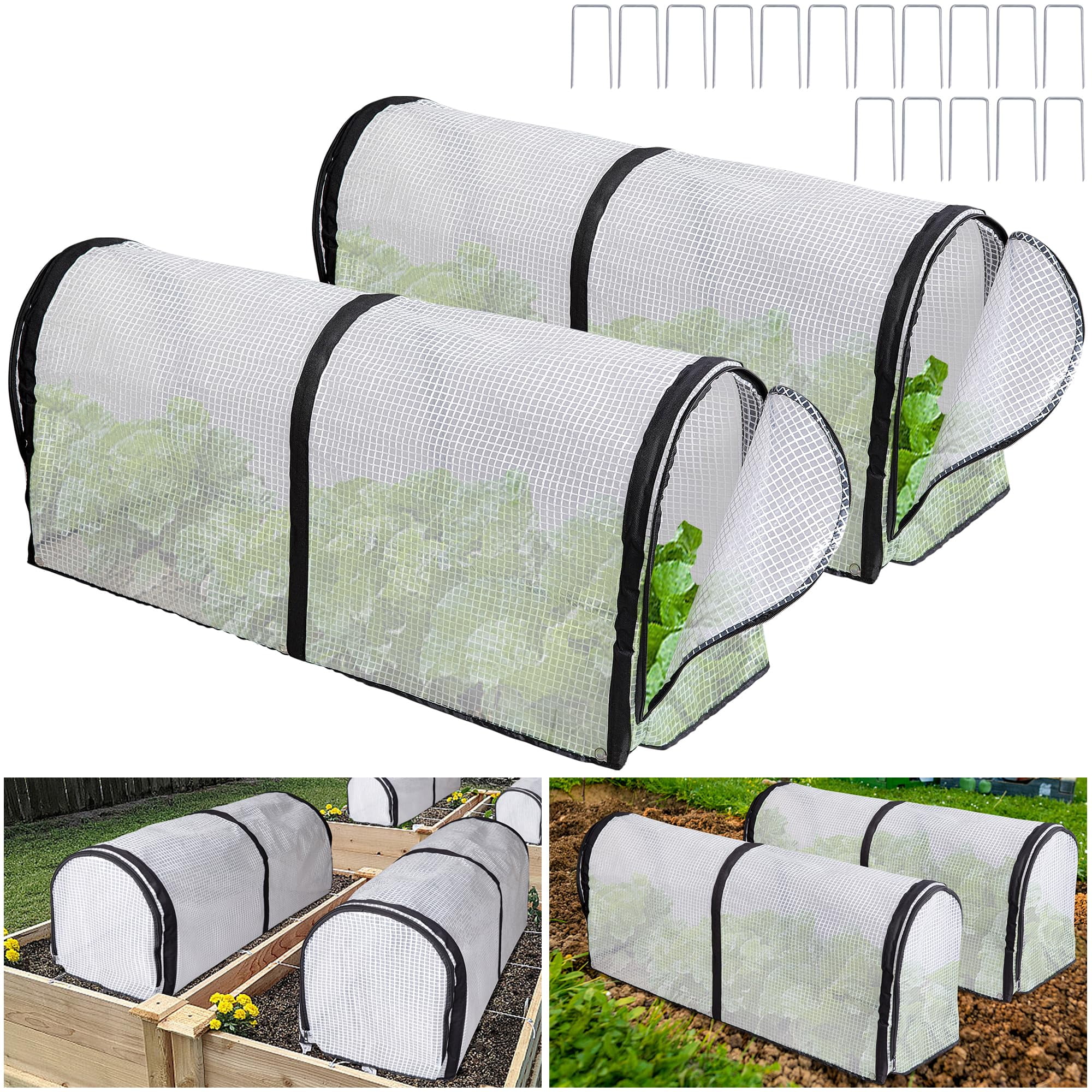 2 Pcs Garden Rows Plants Cover- Garden Beds Vegetable Rows Plant ...