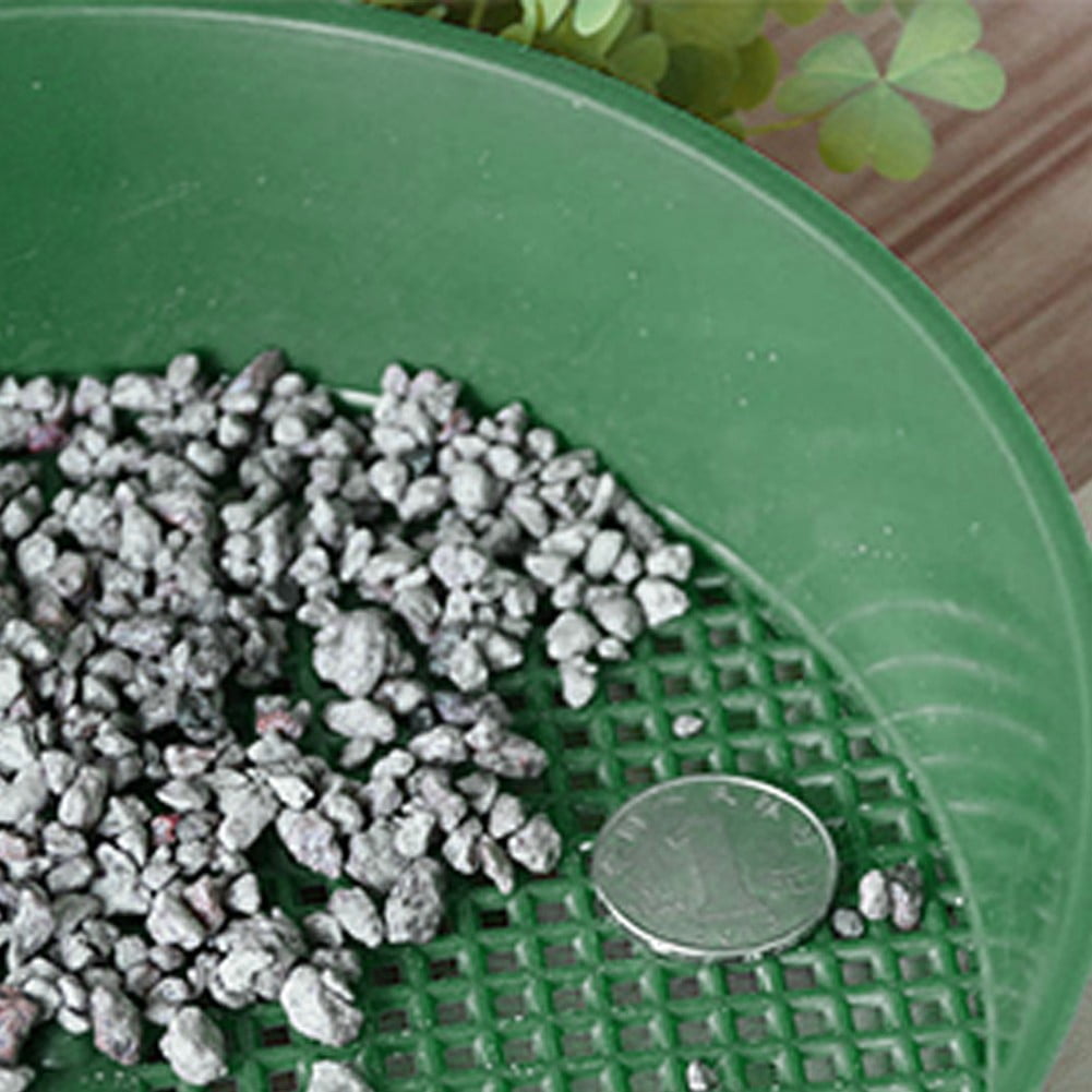 2 Pcs Garden Sieve Composy Soil Sand Green Stone Mesh Soil Sieve Small ...
