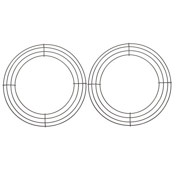 2 Pcs Garland Frame Round Wreath Form Base Rings Iron Wire Frames ...