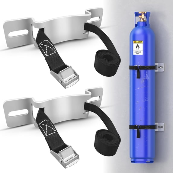 2 Pcs Gas Cylinder Wall-Mounted Bracket, Fixed Rack Floor Mount Storage ...