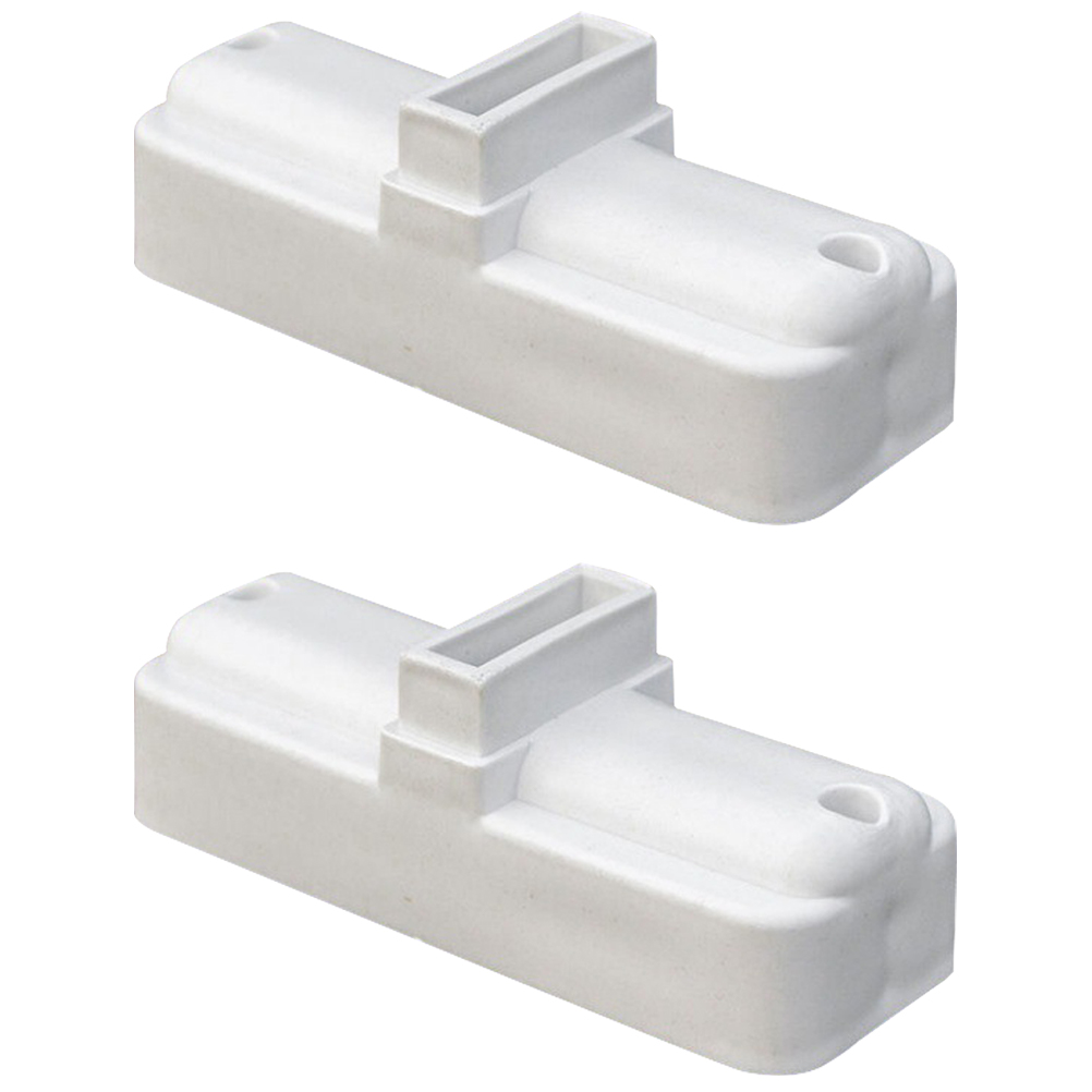 2 Pcs Gate Gates Garden Fence Base White Indoor and Outdoor Support ...