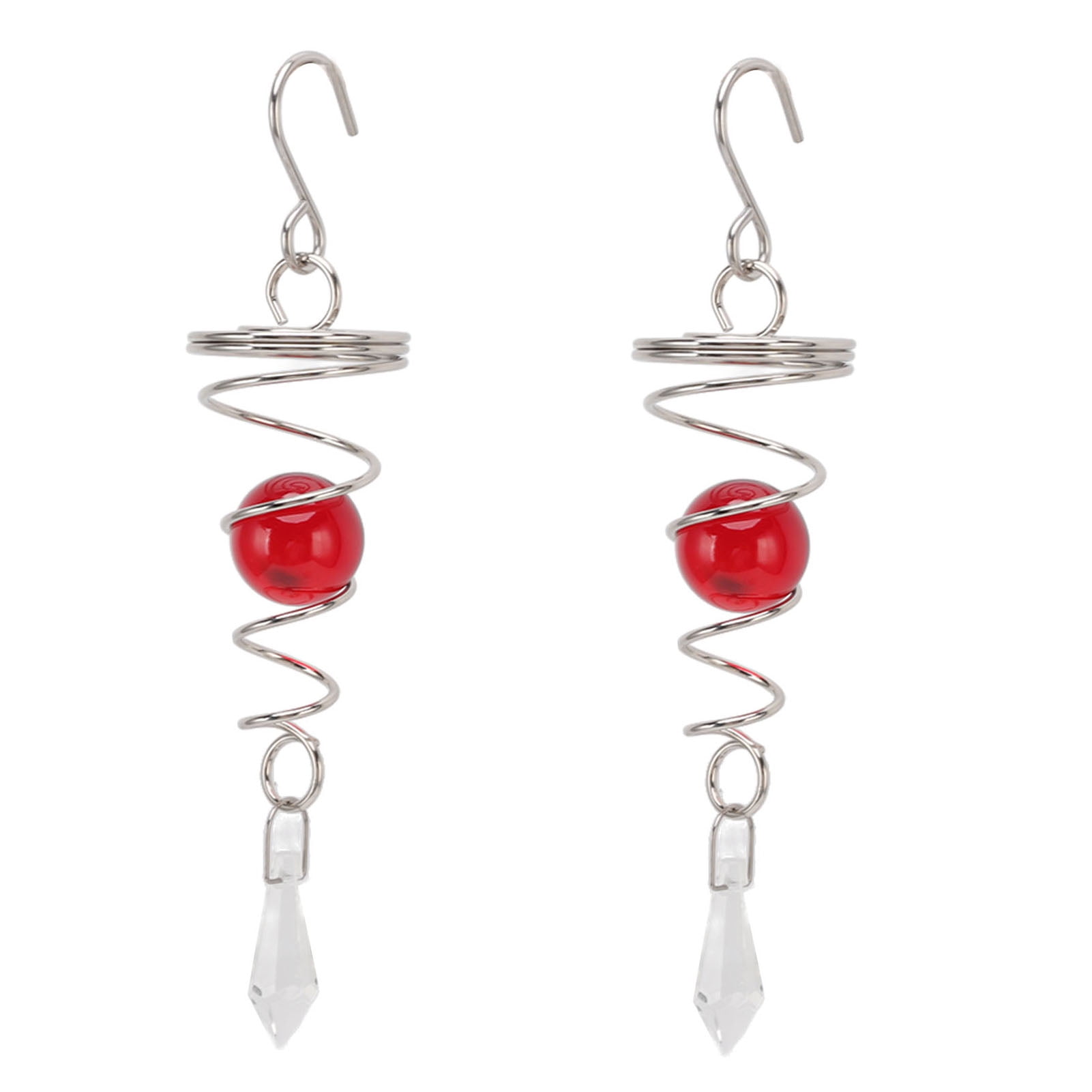 2 Pcs Gazing Ball Spiral Tail Wind Spinner Stabilizer Stainless Steel ...