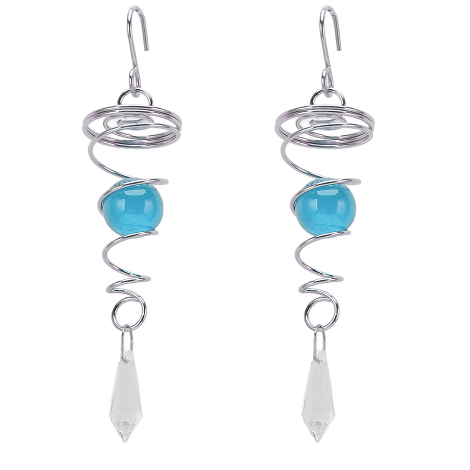 2 Pcs Gazing Ball Spiral Tail Wind Spinner Stabilizer Stainless Steel ...