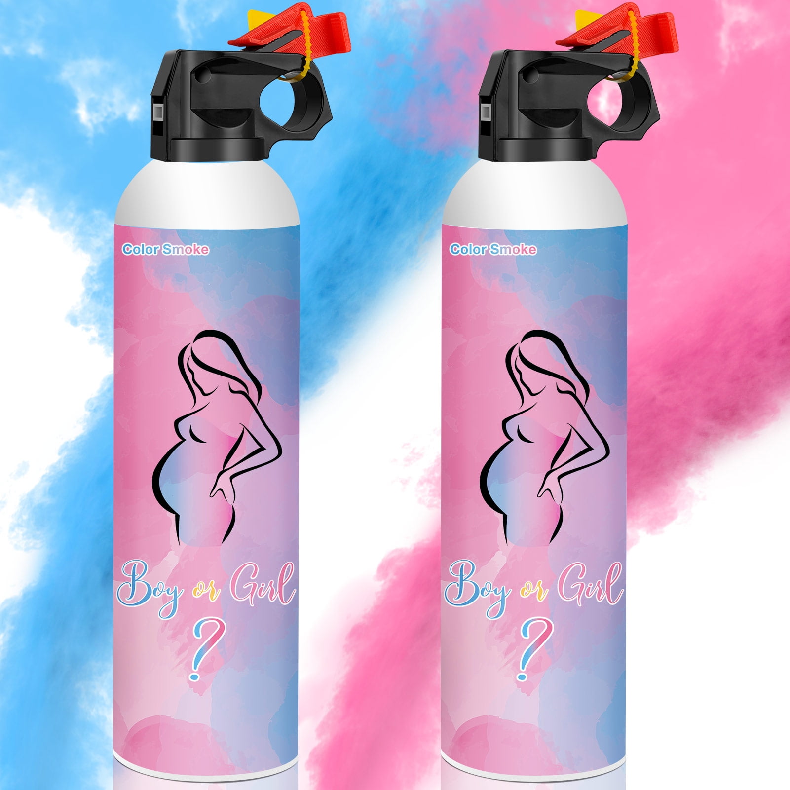 2 Pcs Gender Reveal Powder Cannon, 100% Biodegradable Party Supplies ...
