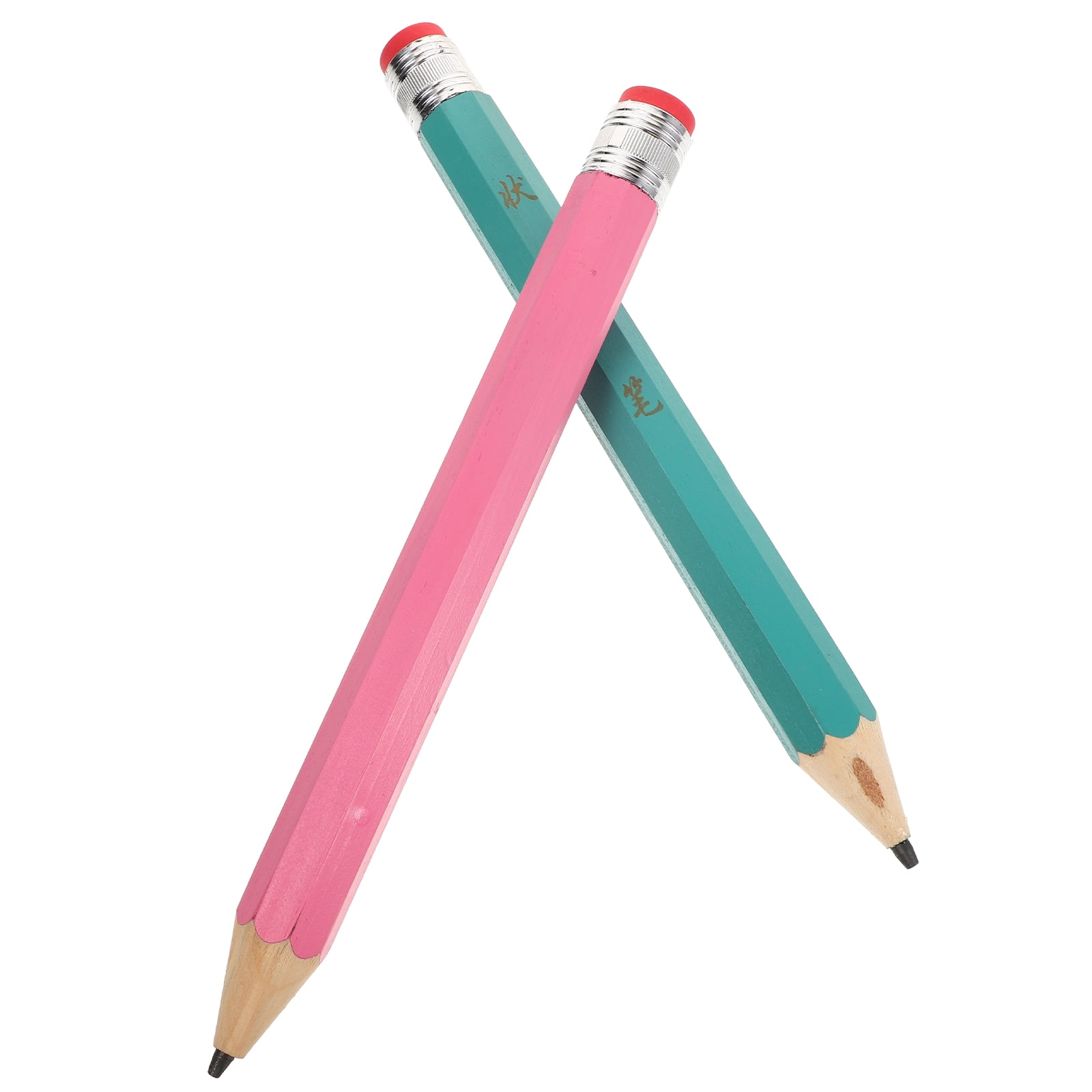2 Pcs Giant Pencil Wood Pencil 35cm Giant Pencil Props Big Jumbo Extra ...