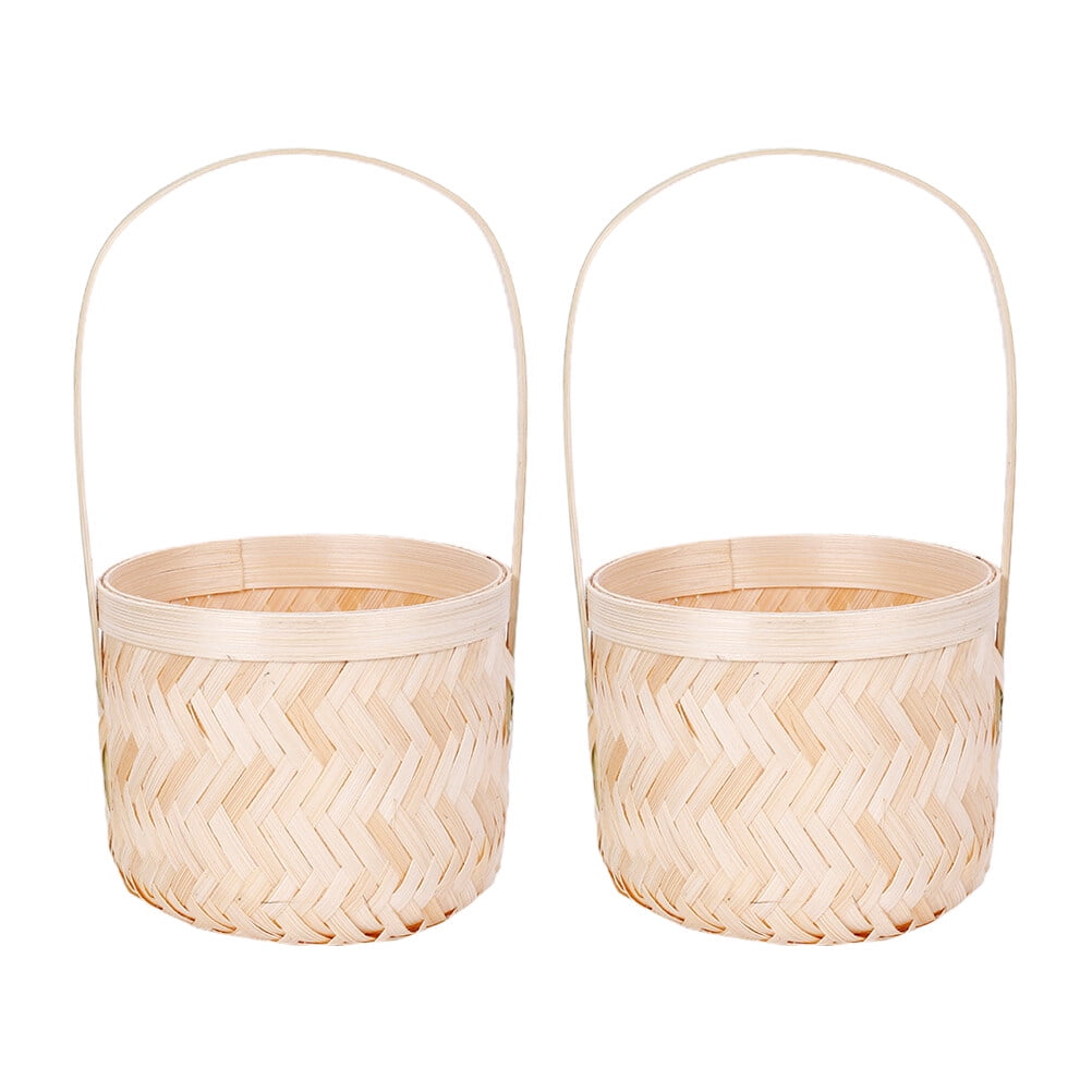HOMEMAXS Light Yellow Plastic Flower Basket for Storage Perfect for ...