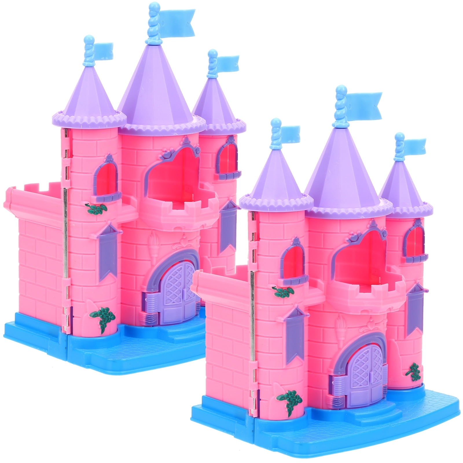 2 Pcs Girl Toys Kids Pretend Play Castles Castle Toys Girls Toys House ...