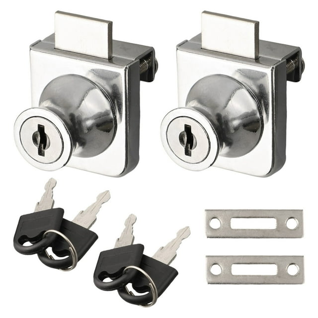 2 Pcs Glass Cabinet Lock Sliding Glass Door Locks Display Cabinet Lock ...