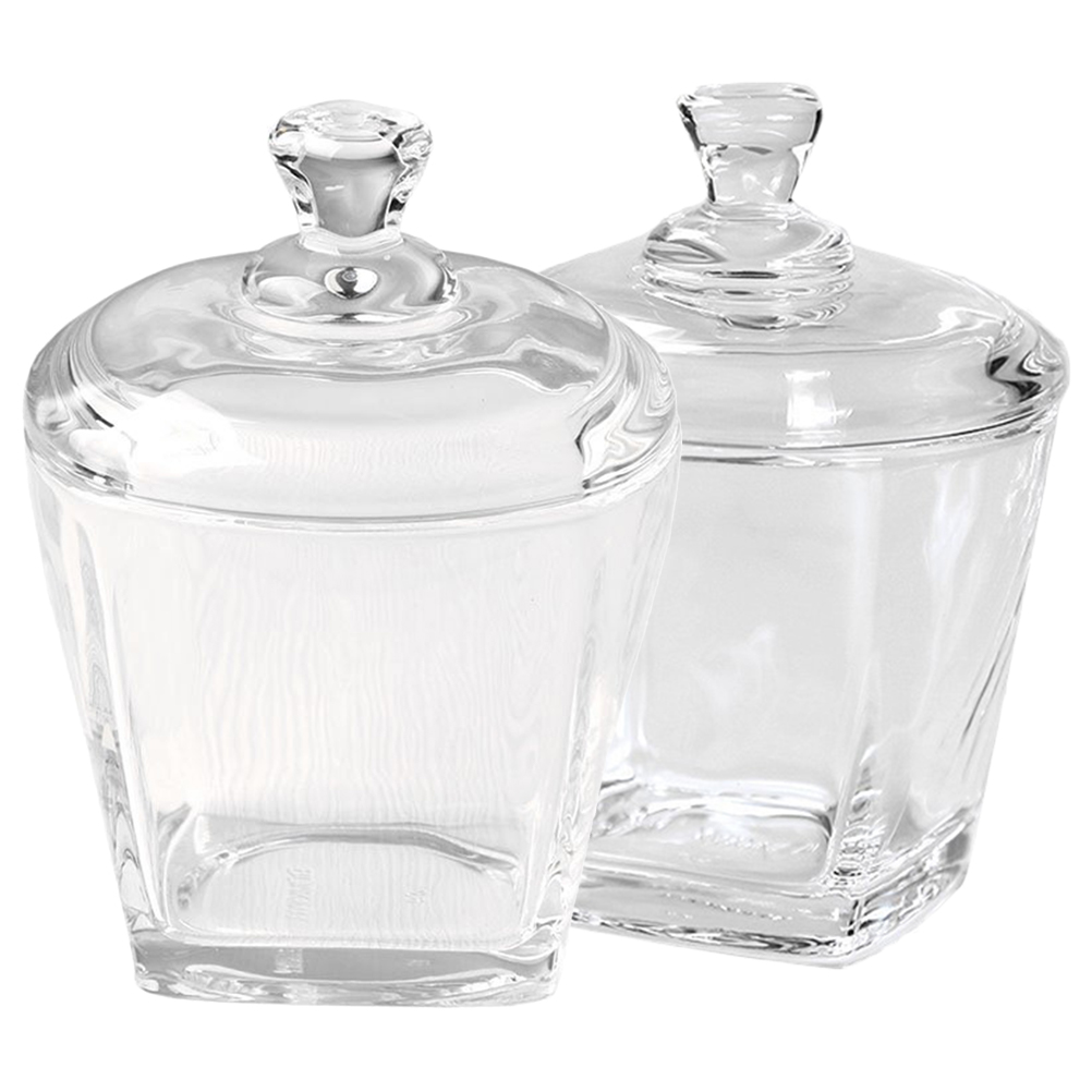 TOYMYTOY 2Pcs Glass Container with Lid Sealed Storage Jar for Cookies ...