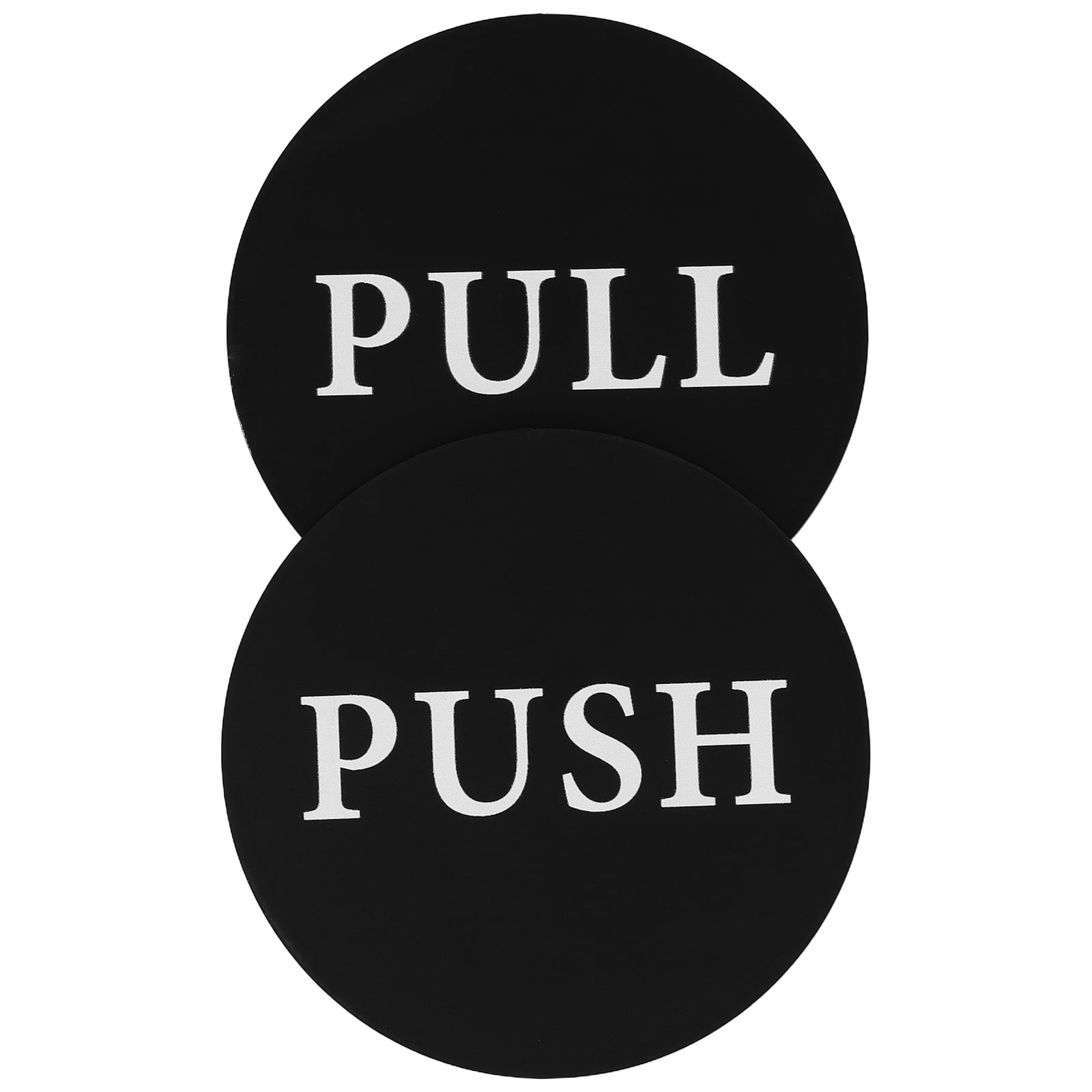 2 Pcs Glass Door Label Push Pull Instruction Sign Votive Candle Holders ...