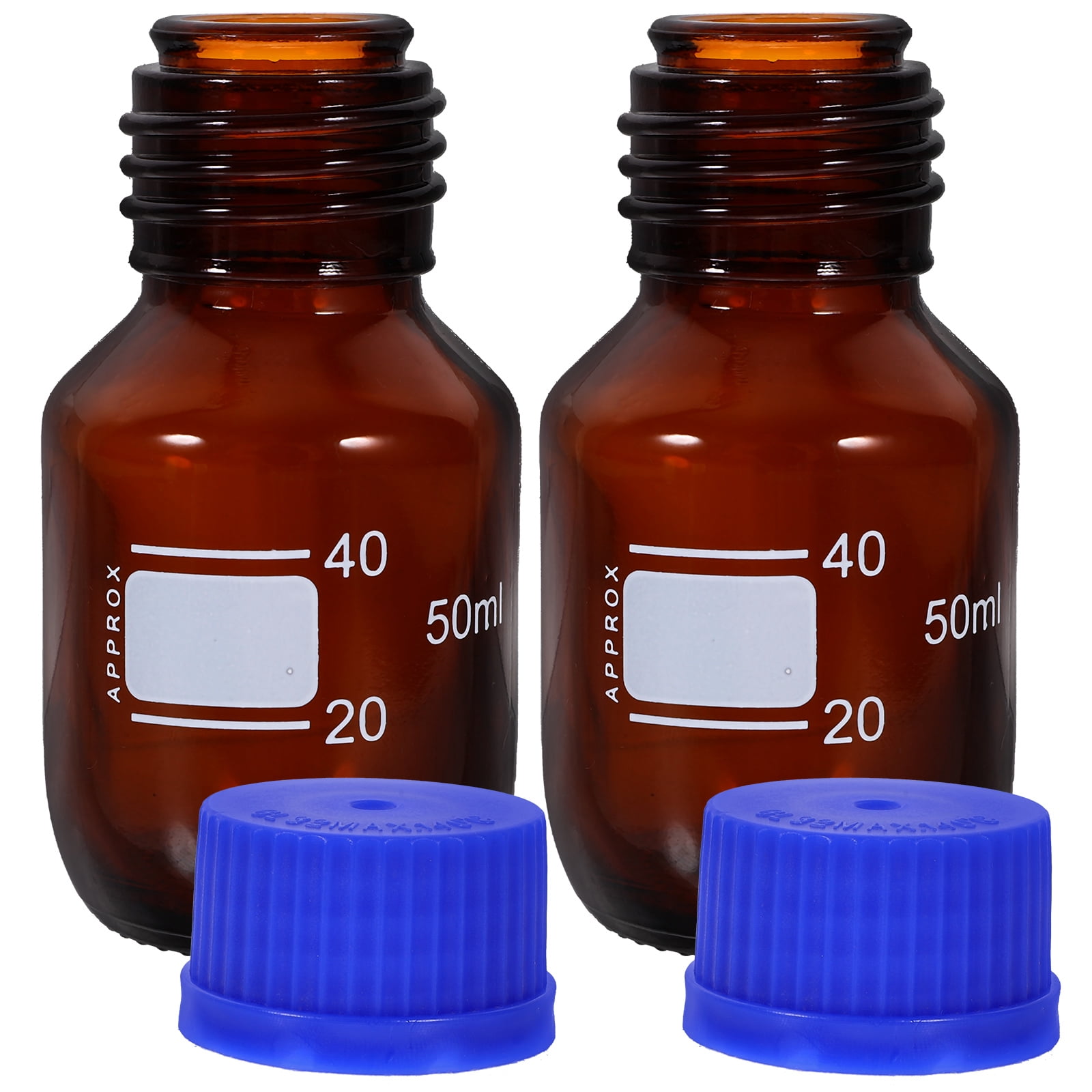 2 Pcs Glass Empty Reagent Bottles Sealing Silk Mouth Storage - Walmart.com