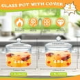 2 Pcs Glass Pots for Cooking on Stove Set Glass Saucepan with Cover ...