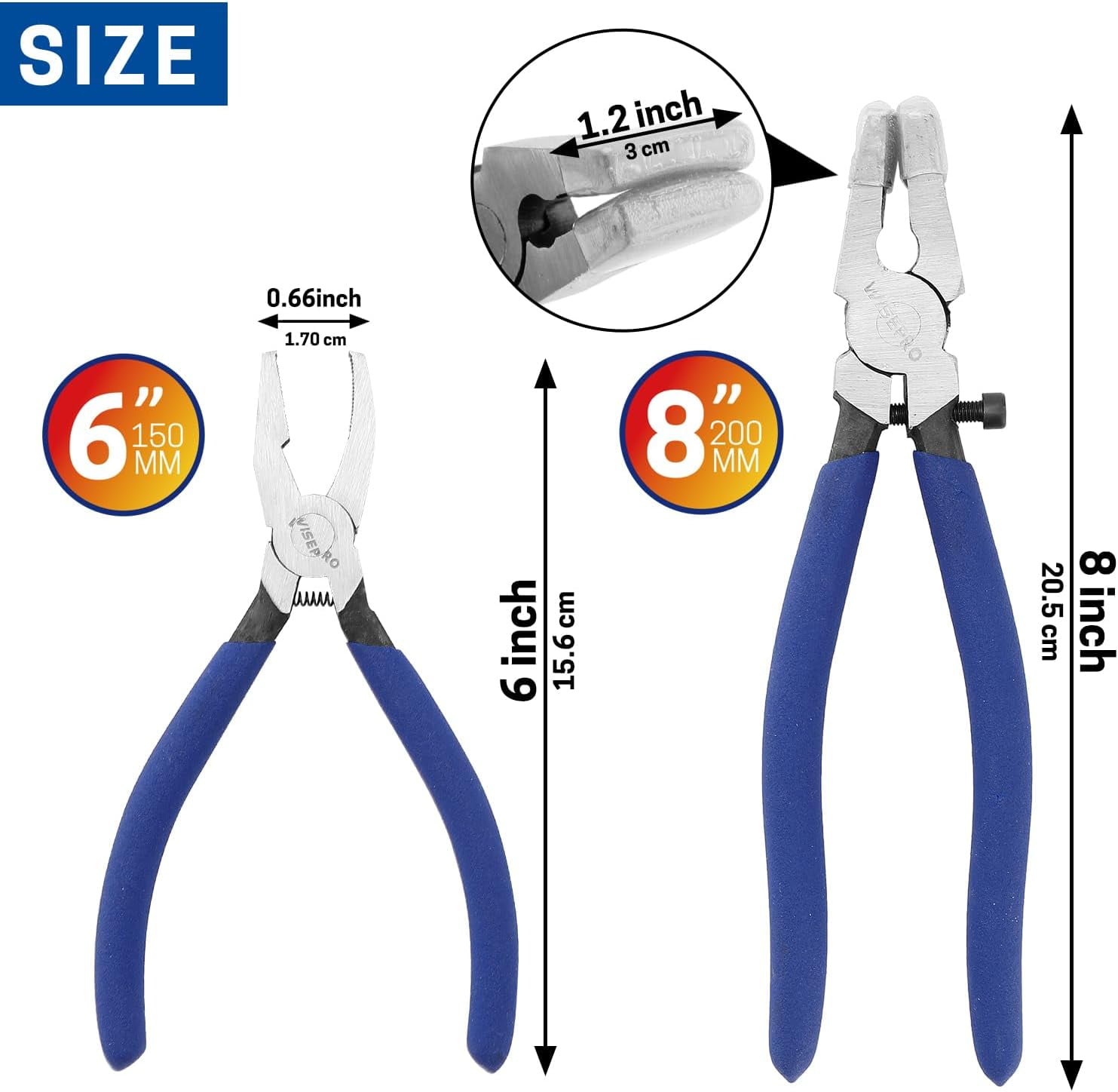 2 Pcs Glass Running Pliers and Breaker Grozer Pliers Set, Glass Pliers ...