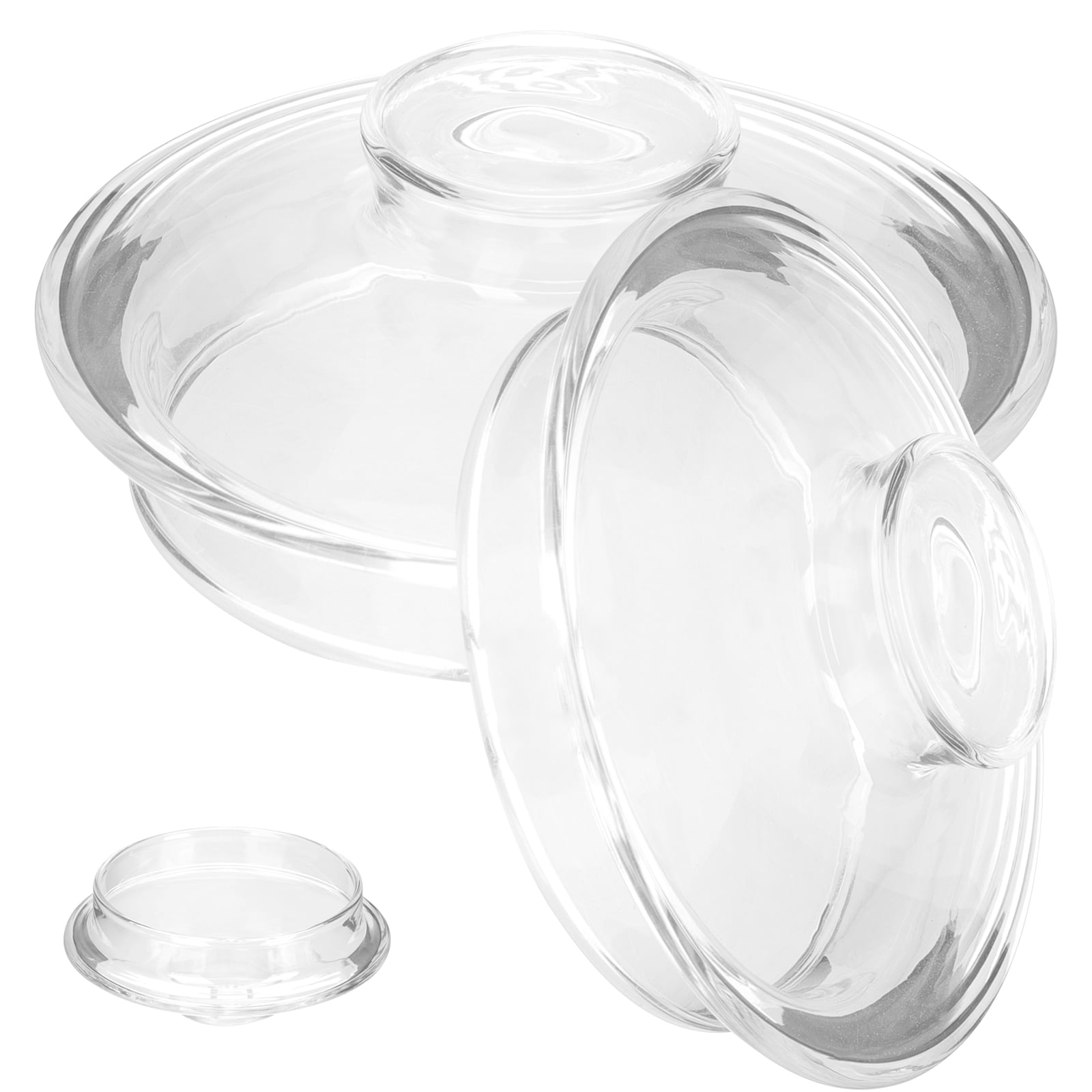 2pcs Glass Teapot Replacement Lids with Knobs, Transparent Tea Cup and ...