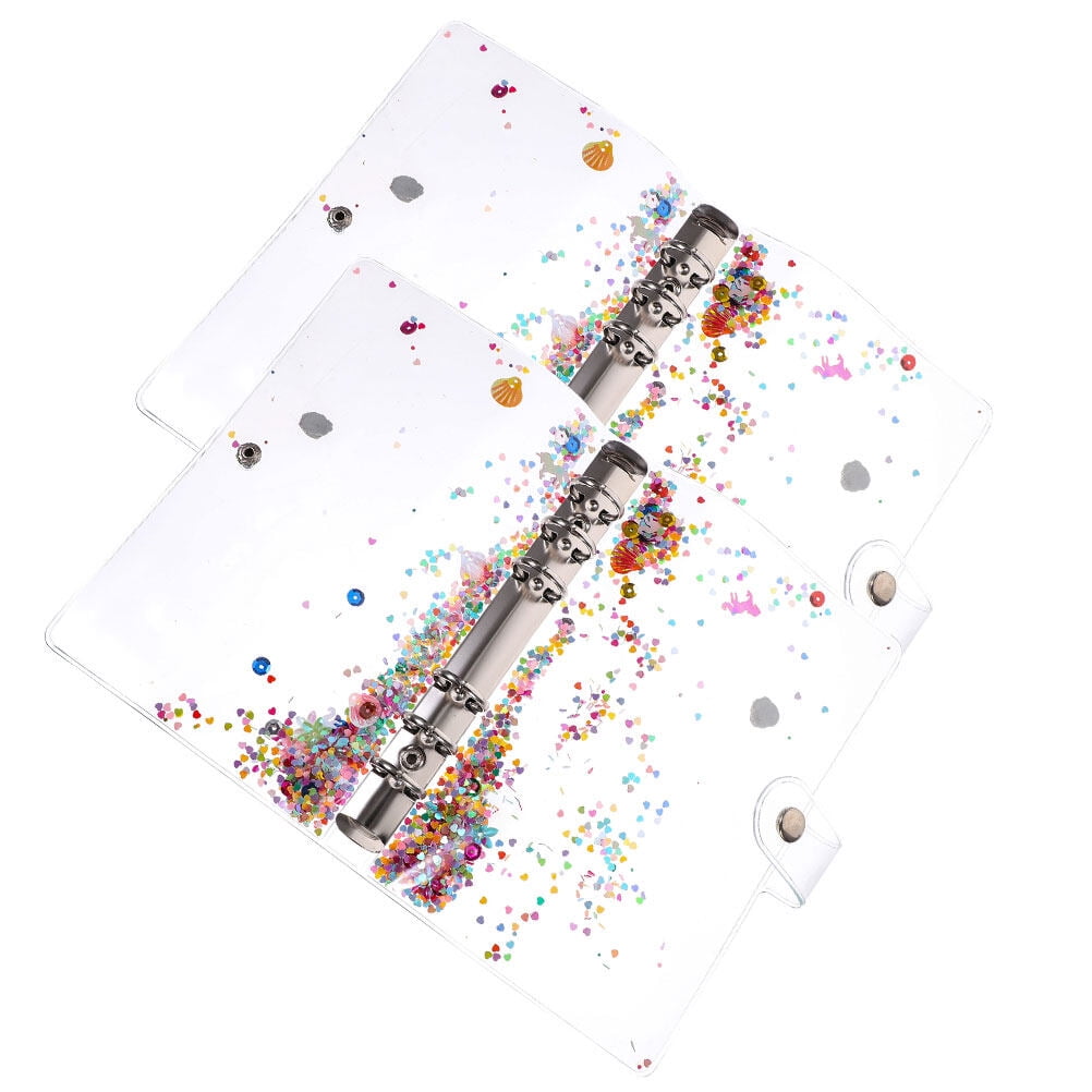 2 Pcs Glitter Personal Organiser Dividers Binder Notebook Cover Office ...