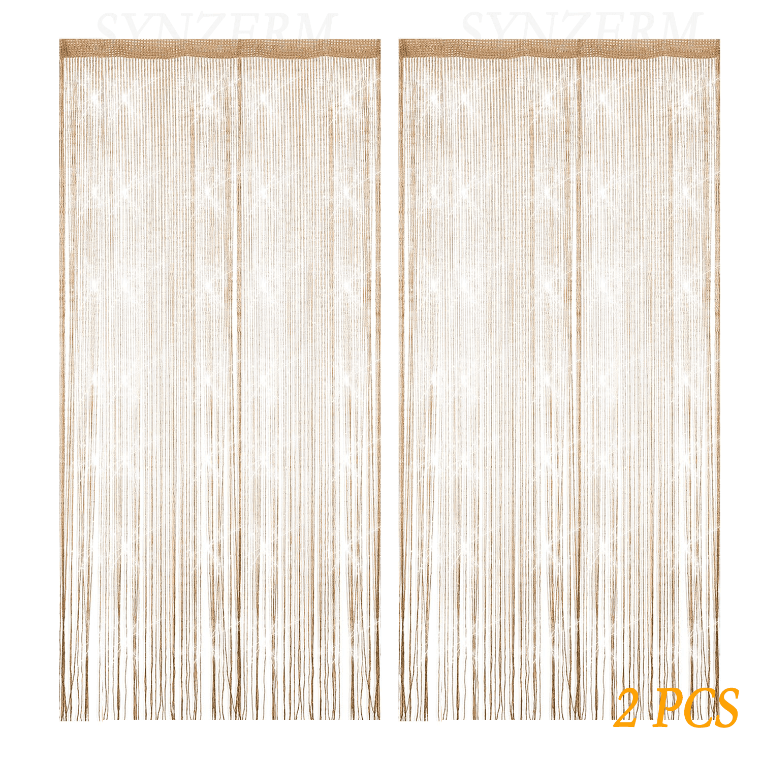 2 Pcs Glitter String Curtains Doorway Beads Curtains, 39 x 79 Inch ...